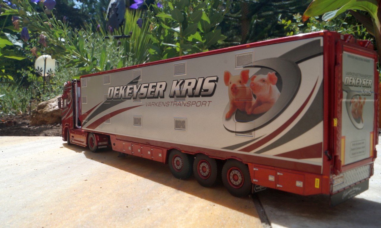 WSI Scania S HL 4X2 mit 3achs Viehtransportauflieger - Dekeyser Kris - B